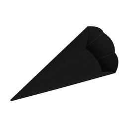 itenga Schultüte 3D Color Schultüten Bastelwellpappe 68CM SCHWARZ - Schultüten Rohling