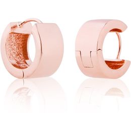 Karisma Paar Creolen Hochwertige Damen Silber 925 Creolen Roségold 3 Micron Beschichtet Breite 9mm CR1519RG