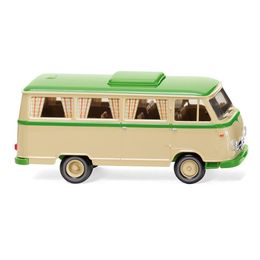 Wiking Modellauto Wiking H0 1/87 027044 Borgward Campingbus B611 elfenbeinbeige/grün