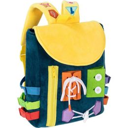 keystar Kinderrucksack Kleinkindrucksack mit Schnallen und Lernspielzeug zur (Förderung feinmotorischer Fähigkeiten und grundlegender Lebenskompetenzen -