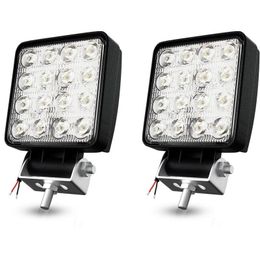 Led Arbeitsscheinwerfer 12V 24V led Scheinwerfer Traktor Arbeitslicht für Offroad. suv. atv Rückfahrscheinwerfer IP67 (48W. 2 Stück) - HENGDA