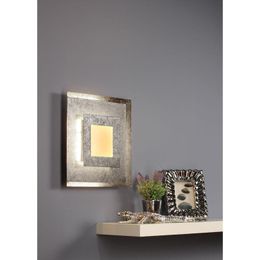 Luce Design Luxuriöse LED Innenleuchte WINDOW für Wand & Decke Blattsilber Design eckig 32cm