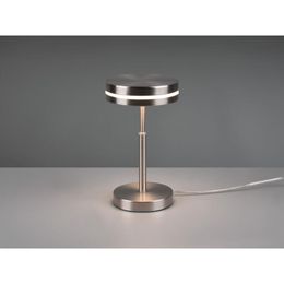 Trio Leuchten - Kleine led Tischleuchte franklin rund Höhe 25cm, Silber