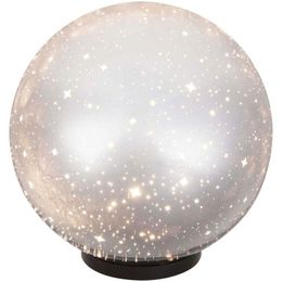 LINDBY Kamui LED-Dekoleuchte, Ø 30 cm - chrom, Schwarz