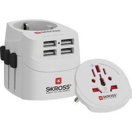 SKROSS - 1302471 Reiseadapter pro Light usb (4xA) - World
