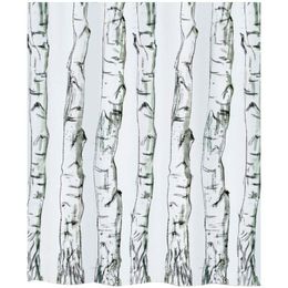 Spirella - Wood Collection, Textil Duschvorhang 180 x 200, 100% Polyester, Schwarz