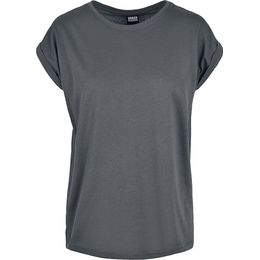Urban Classics Ladies Extended Shoulder Tee T-Shirt charcoal in L