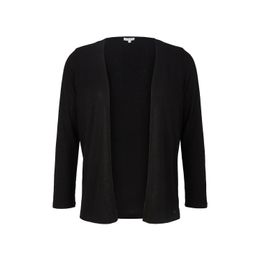 Tom Tailor Damen Plus - Basic Cardigan, schwarz, Uni, Gr. 50