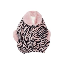 Fraully Cape Damen Gr&ouml;&szlig;e M dunkelpink / schwarz