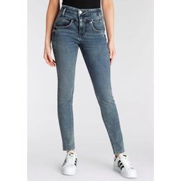 Herrlicher High-waist-Jeans Sharp Slim Reused Denim, blau