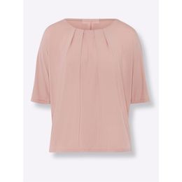 Heine Witt Damen Fledermausshirt mit Rundhals-Ausschnitt, puder, Gr&ouml;&szlig;e 44