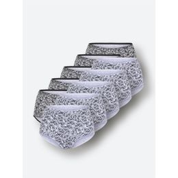 WITT Damen Taillenslip im Vorteilspack, 5x wei&szlig;-schwarz + 5x schwarz-wei&szlig;, Gr&ouml;&szlig;e 40