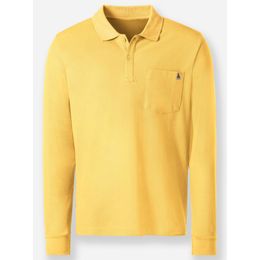 Catamaran Herren Langarm-Poloshirt, gelb, Gr&ouml;&szlig;e 44/46