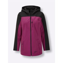 Catamaran Sports Damen Softshelljacke, schwarz-malve, Gr&ouml;&szlig;e 36/38