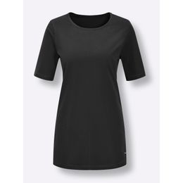 feel good Damen Longshirt, schwarz, Gr&ouml;&szlig;e 40/42