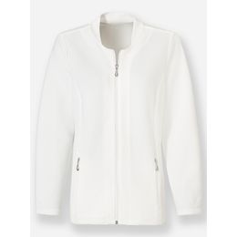 WITT Damen Shirtjacke mit Rei&szlig;verschluss, ecru, Gr&ouml;&szlig;e 40
