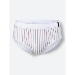 w&auml;schepur men Herren Slip, wei&szlig;-steingrau-gestreift, Gr&ouml;&szlig;e 10