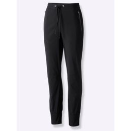 WITT Damen Jogg Pants mit Passformsattel hinten, schwarz, Gr&ouml;&szlig;e 36
