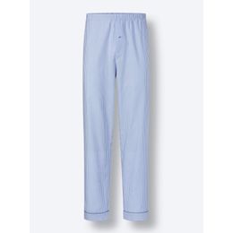 KINGsCLUB Herren Pyjama, bleu-wei&szlig;-gestreift, Gr&ouml;&szlig;e 60/62