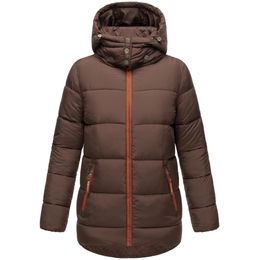 Navahoo Winterjacke 'Wattew&ouml;lkchen' Damen Gr&ouml;&szlig;e XS braun / orange / wei&szlig;