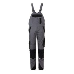 Planam Arbeitslatzhose Damen Latzhose Norit schiefer/schwarz Größe 54 (1-tlg)