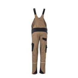 Planam Arbeitslatzhose Damen Latzhose Norit sand/schwarz Größe 46 (1-tlg)