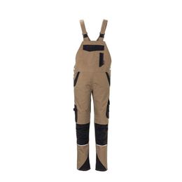 Planam Arbeitslatzhose Damen Latzhose Norit sand/schwarz Größe 40 (1-tlg)