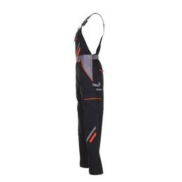 Planam Arbeitslatzhose Latzhose Visline schwarz/orange/zink Größe 66 (1-tlg)