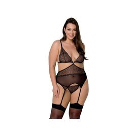Passion Size Plus Corsage PS Amberly Size Plus corset & thong black