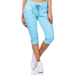 Aurela Damenmode 7/8-Hose Damen Sommerhose Capri Jeans Kurze Hose Bermuda in sommerlichen Farben