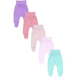 TupTam Schlupfhose TupTam Baby Unisex Hose mit Fuß Bunte 5er Pack