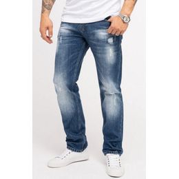 Indumentum Regular-fit-Jeans Herren Jeans Stonewashed Blau IR-501