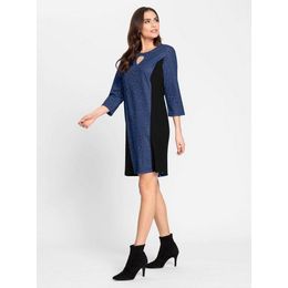 Heine Jerseykleid, blau|schwarz