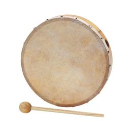 Betzold Musik Tamburin Holz Rahmen-Trommel Naturfell