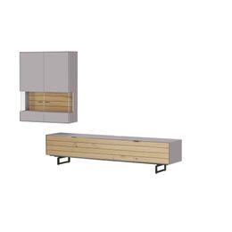 Jette Home Wohnkombination Como ¦ grau ¦ Maße (cm): B: 287 H: 200 T: 46.0 » Höffner