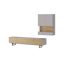 Jette Home Wohnkombination Como ¦ grau ¦ Maße (cm): B: 287 H: 200 T: 46.0 » Höffner