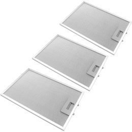 vhbw 3x Filter Metallfettfilter Dauerfilter kompatibel mit Siemens LC55650/01, LC55650/02, LC55650/03, LC55650/04, LC55650/05 Dunstabzugshaube, Metall