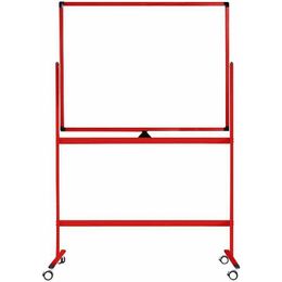 Fahrbares Whiteboard Color - Rot - 100 x 150 cm - Doppelseitig & magnetisch - Rot