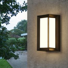 18W led Wandleuchte Schwarz Warmweiße Beleuchtung 3000K Wasserdicht IP65 für Innen- und Außenbereich Garage Terrasse Garten - Aiskdan