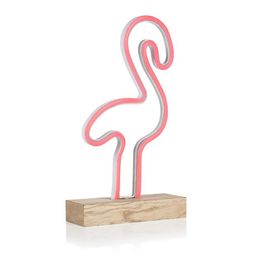 Smartwares® Smartwares - Retro led Tischleuchte / Dekoleuchte Flamingo, pinkes Licht, Höhe ca. 33cm