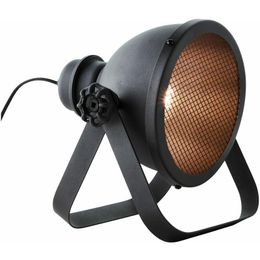 Lampe, Kiki Tischleuchte schwarz korund, Metall, 1x A60, E27, 28W,Normallampen (nicht enthalten) - schwarz - Brilliant