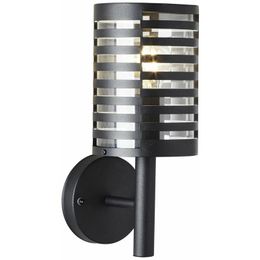 Brilliant - Lampe, Venlo Außenwandleuchte schwarz matt, Edelstahl/Kunststoff, 1x A60, E27, 40W,Normallampen (nicht enthalten) - schwarz