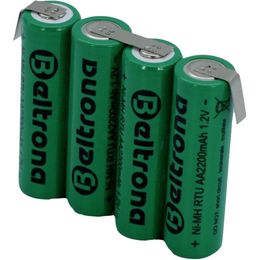 RTU4AAZ Akkupack 4x Mignon (aa) Z-Lötfahne NiMH 4.8 v 2200 mAh - Beltrona