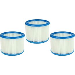 vhbw Filterset 3x Faltenfilter kompatibel mit Nilfisk Attix 30, 40, 40-0M pc TYPE22 / 791-2M/B1, 50, 7 Nass- und Trockensauger - Filter, Patronenfilter