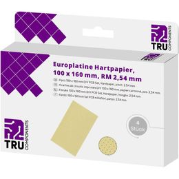 Europlatine ohne Cu-Auflage Hartpapier (l x b) 160 mm x 100 mm 35 µm Rastermaß 2.54 - TRU Components