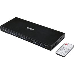 SpeaKa Professional - 4x2 Port HDMI-Switch mit Audio-Ports 3840 x 2160 Megapixel Schwarz