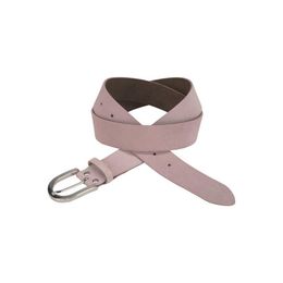 Kangaroos Ledergürtel mit tonaler Prägung auf der Spitze, Veloursleder, rosa
