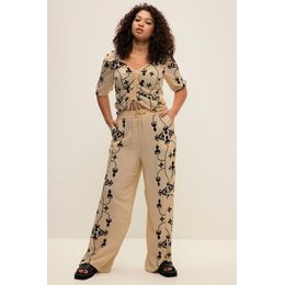 Studio Untold Schlupfhose Palazzo-Hose Wide Fit Elastikbund Print