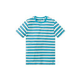 Tom Tailor Jungen Gestreiftes T-Shirt mit Brusttasche, blau, Streifenmuster, Gr. 164
