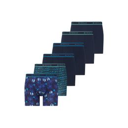 Tom Tailor Herren 6er Pack Boxershorts mit Logo Bund, blau, Gr. S/4